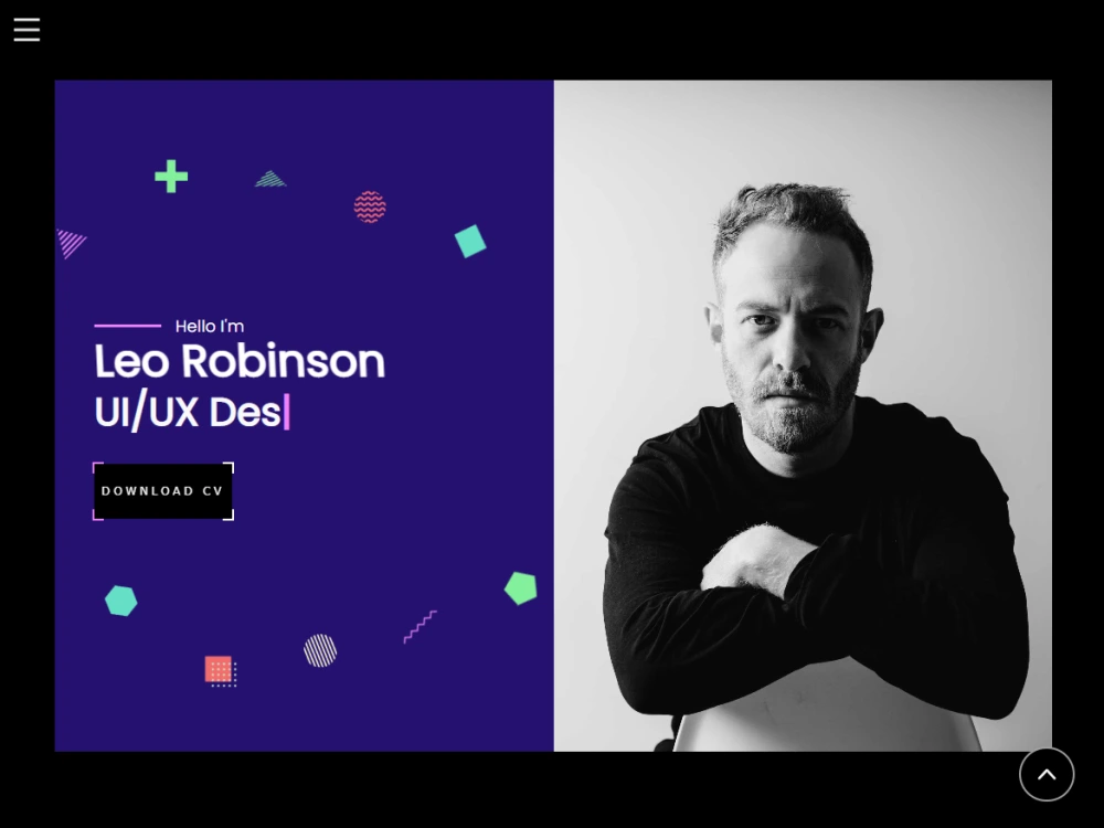 An effective portfolio design build on react.js | Upwork