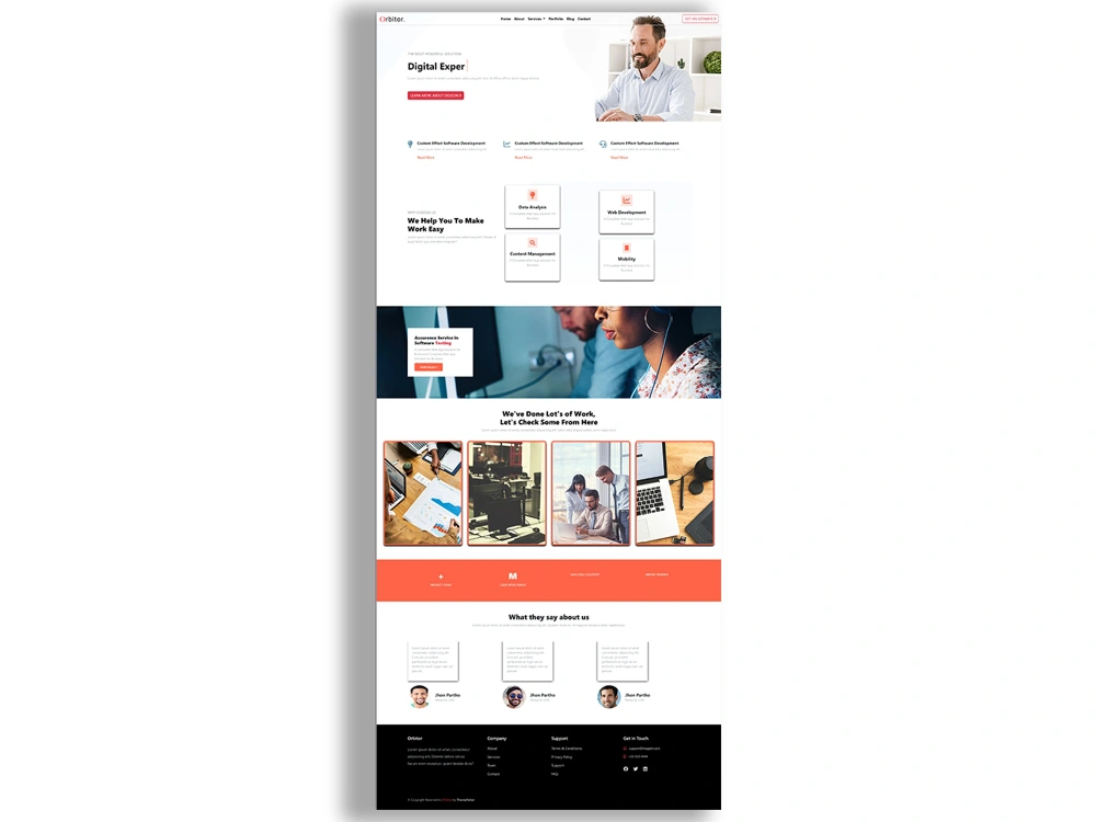 A responsive landing page design by coding from scratch | Upwork