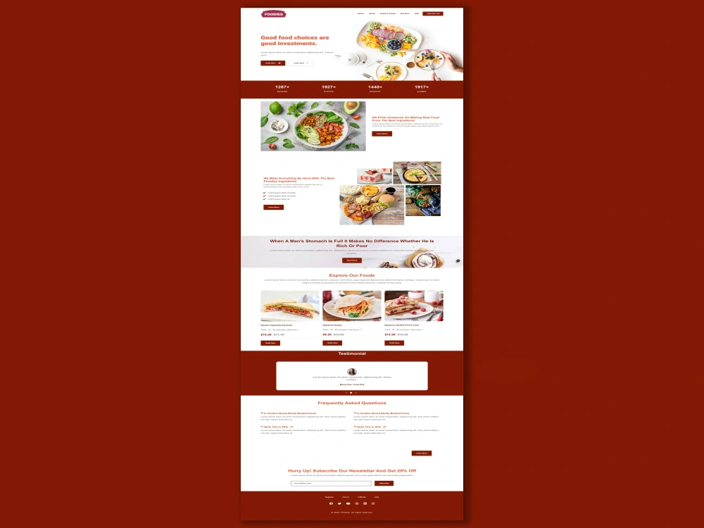 A responsive landing page design by coding from scratch | Upwork