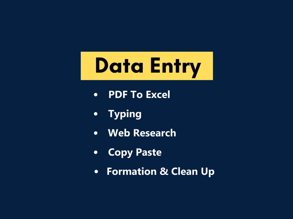 Data entry, web scraping,web research, typing, copy paste | Upwork