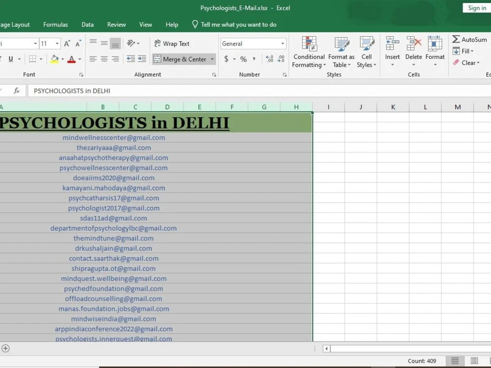 Data Entry Data Cleanup Excel Email Scraping Upwork