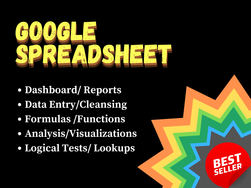 Google Spreadsheet Model | Dashboard | Formulas/Functions | Analysis | Upwork