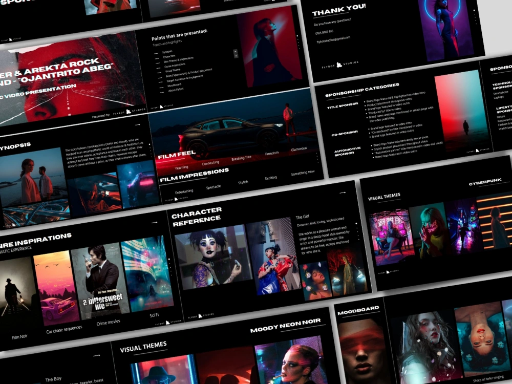 A cinematic film pitch deck presentation for movies, & TV shows | Upwork