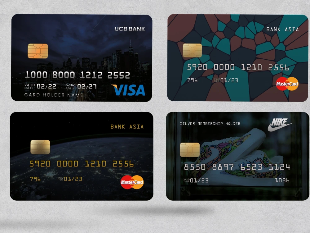 Credit debit master visa gift membership discount VIP card design | Upwork