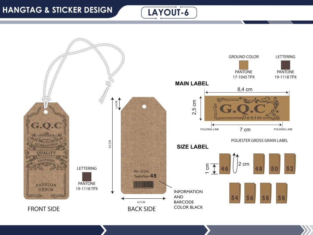 A barcode sticker, hangtag sticker, QR code sticker for your product ...