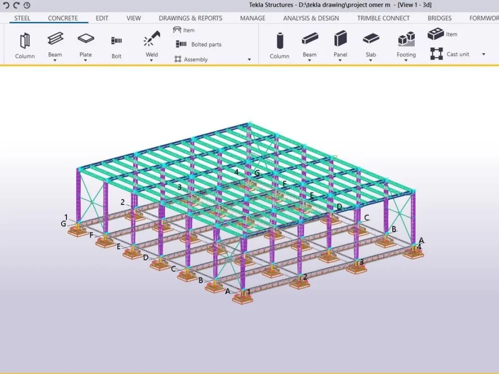 Design any metal frame Based on Tekla structure software | Upwork