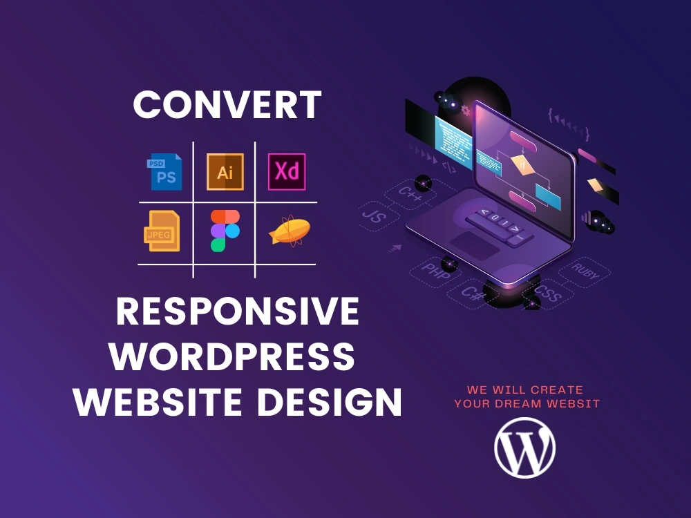 PSD, XD, Figma to WordPress Website with responsive | Upwork