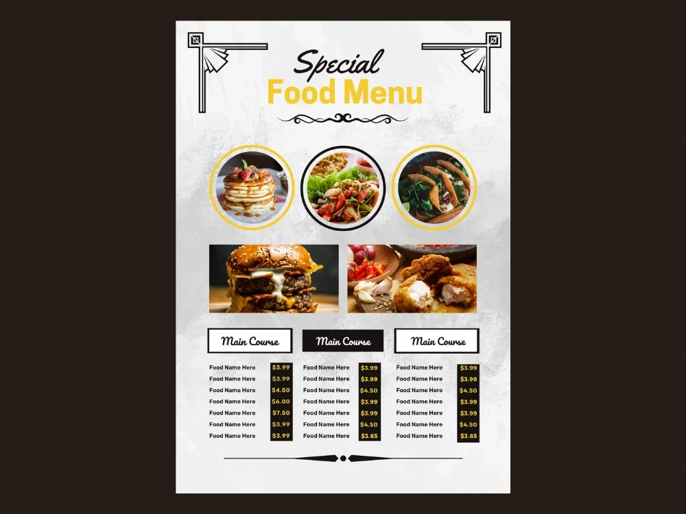 Unique Menu Design for Restaurant | Menu Brochure | Eye Catching Menu ...