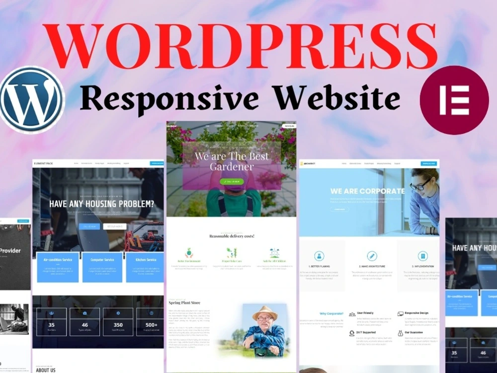 A responsive WordPress landing page modern website | Upwork