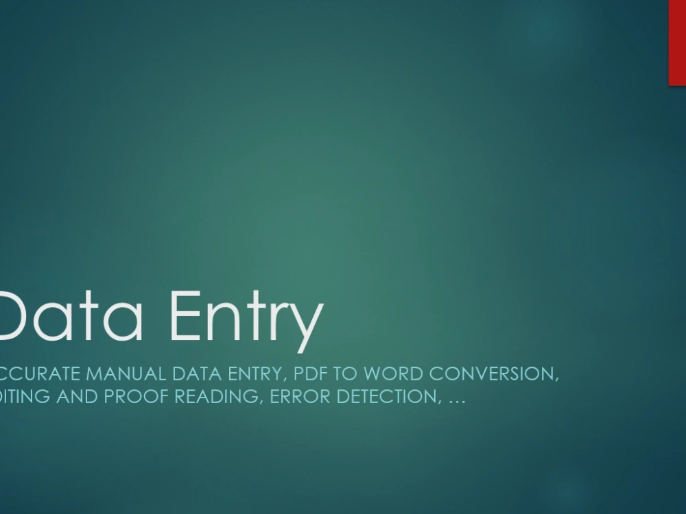 Accurate data entry, manual typing, PDF to Word conversion | Upwork