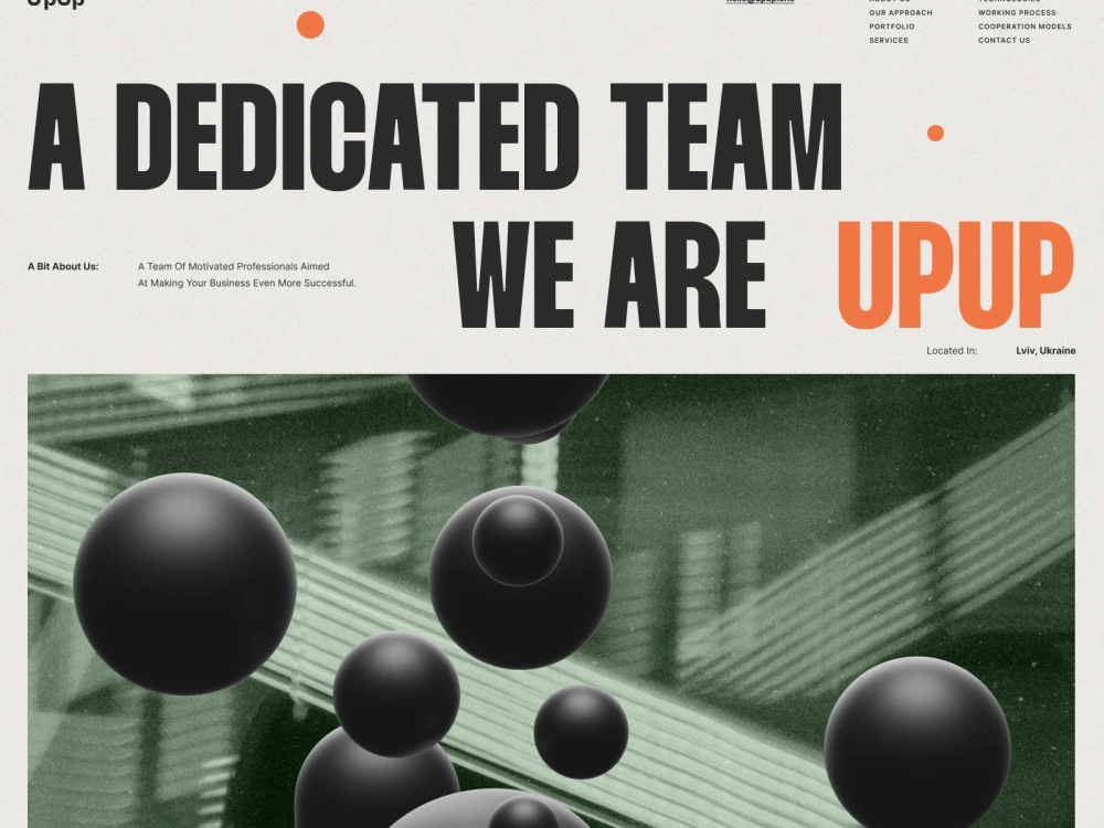 A fancy landing page attracting attention | Upwork