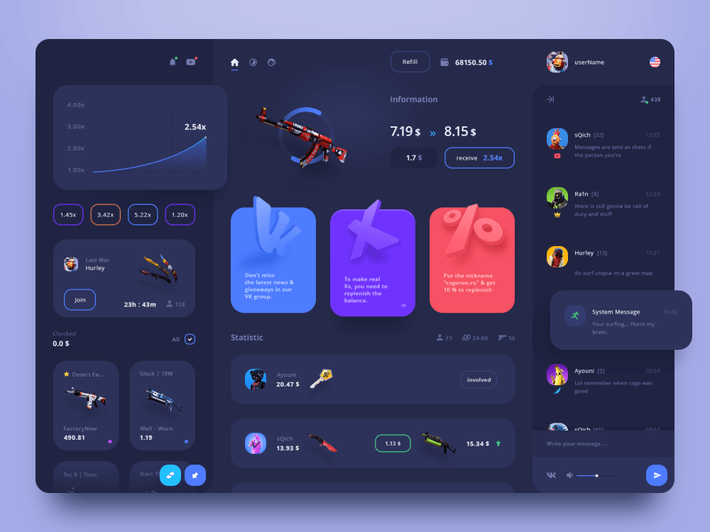 A 2D/3D Dashboard Design | Upwork