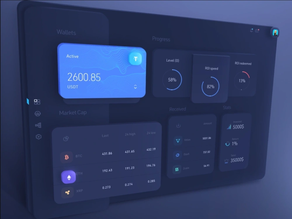 A 2D/3D Dashboard Design | Upwork