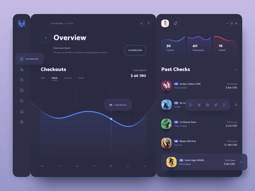 A 2D/3D Dashboard Design | Upwork