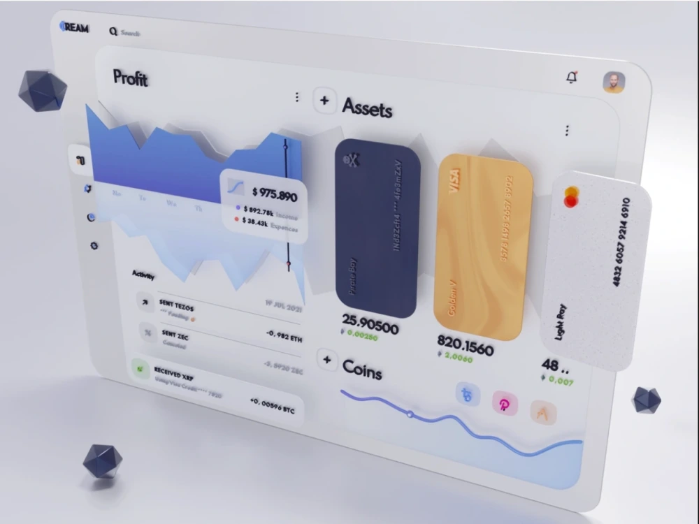 A 2D/3D Dashboard Design | Upwork