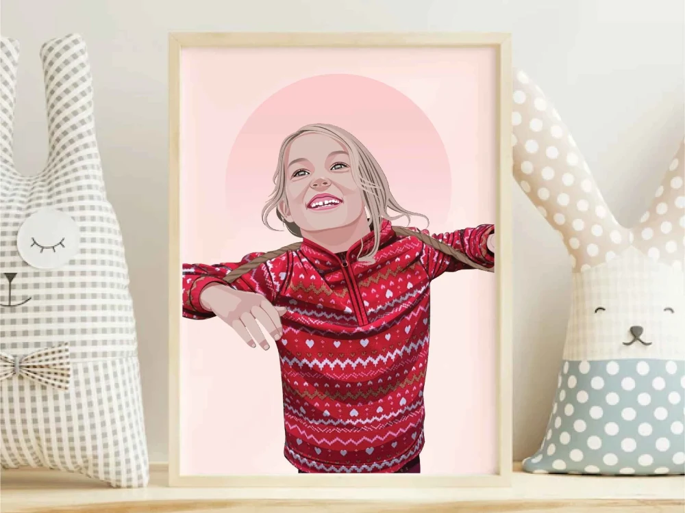 A detailed child portrait Illustration. | Upwork