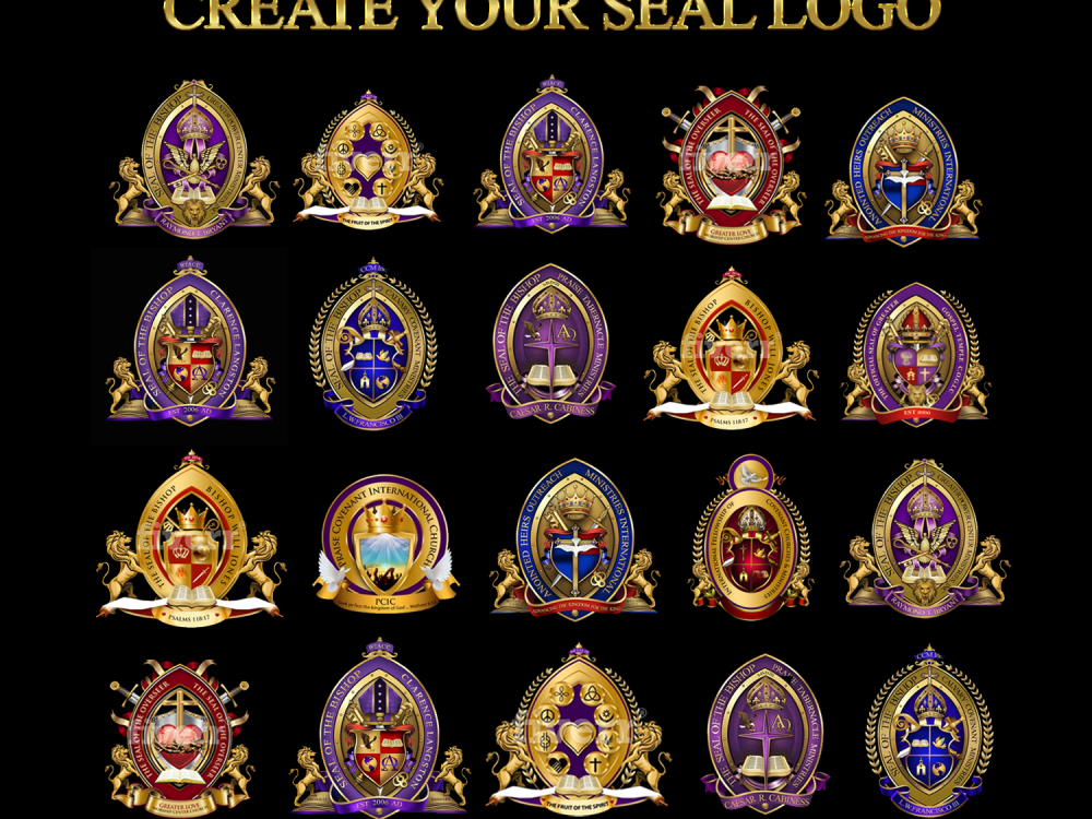 A badge, stamp, label or bishop seal logo design | Upwork