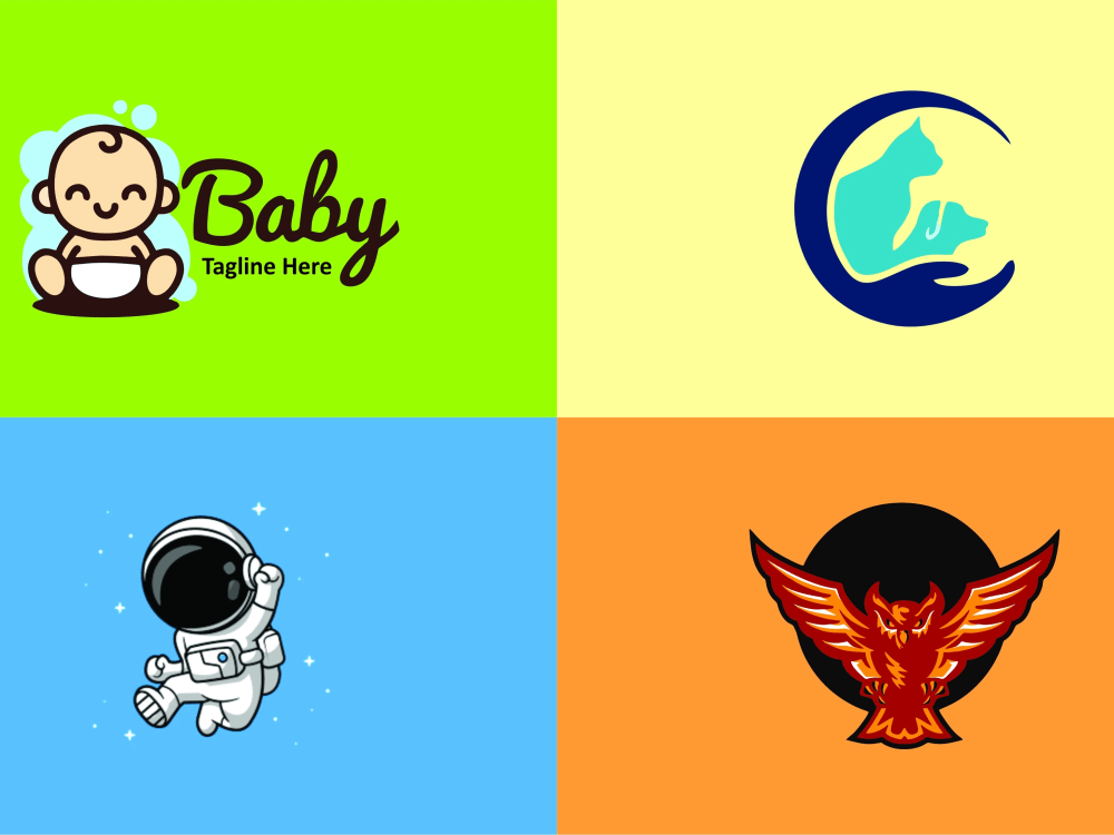 Design of Cute Logos for Kids, Baby shop, Childcare, Pets logo and Game ...