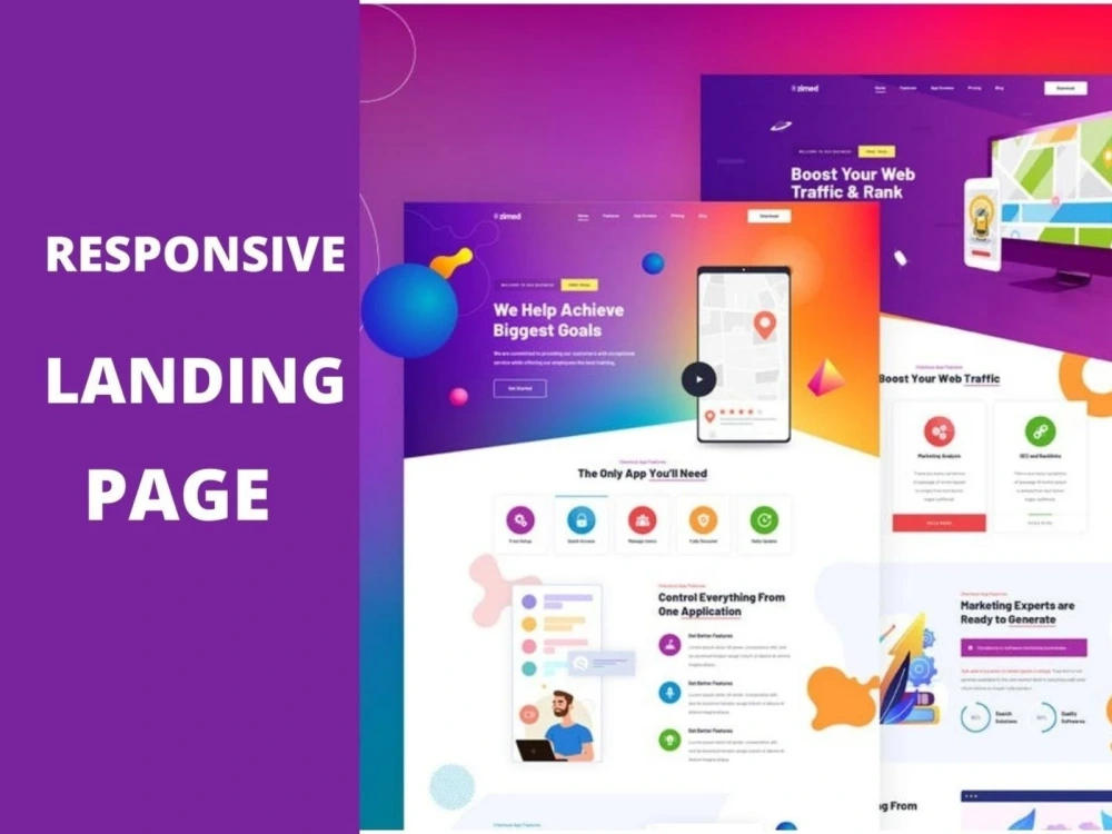 A responsive landing page | Upwork