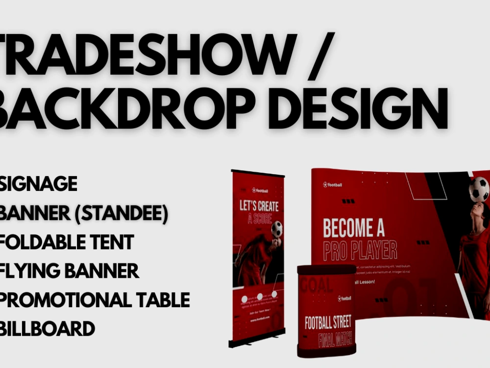 A fantastic design for your backdrop and trade show booth | Upwork