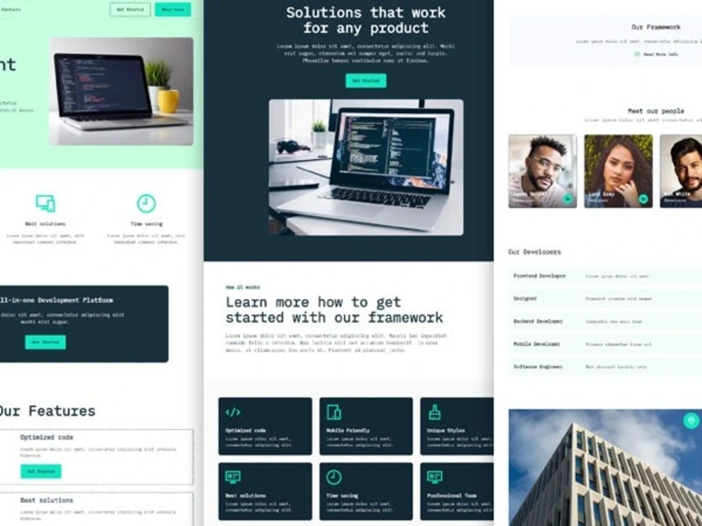 A complete website with your company logo, information, and photos ...