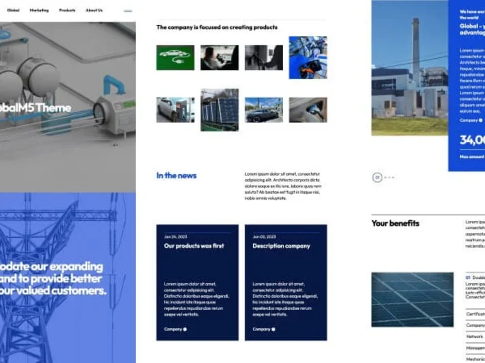 A complete website with your company logo, information, and photos ...