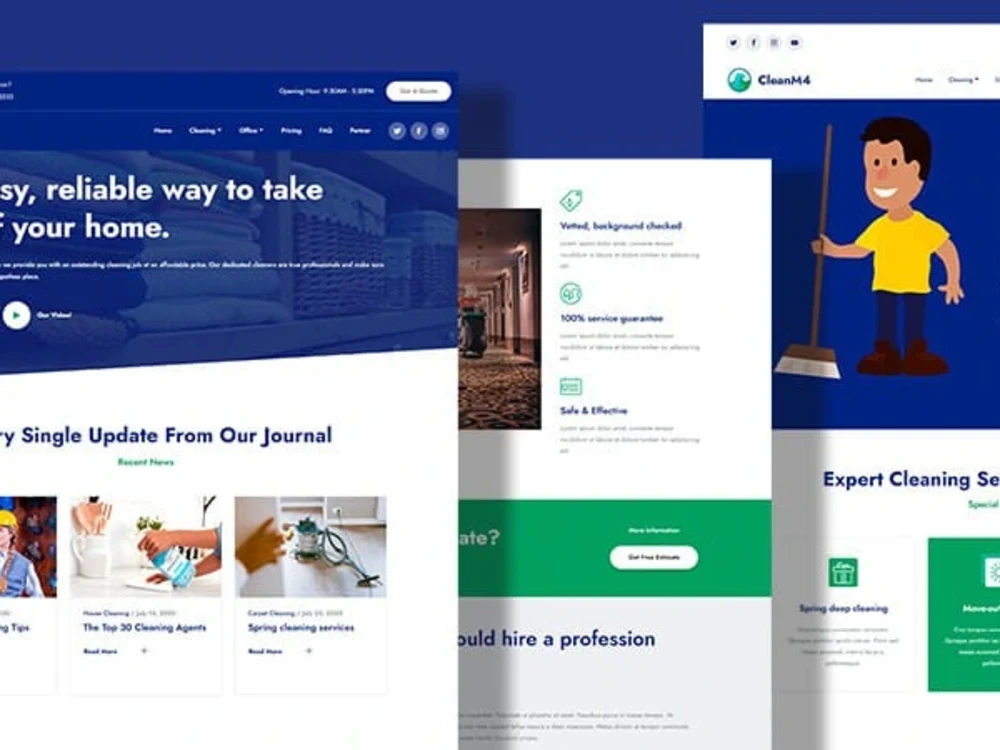 A complete website with your company logo, information, and photos ...