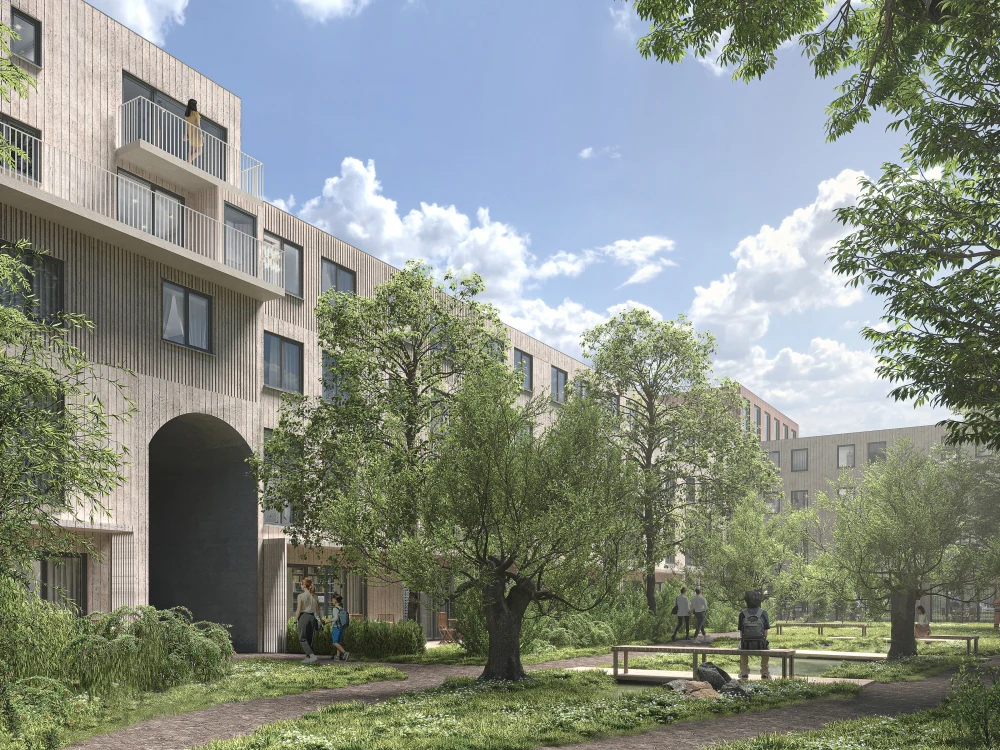 A photorealistic exterior render, which perfectly highlight your design ...