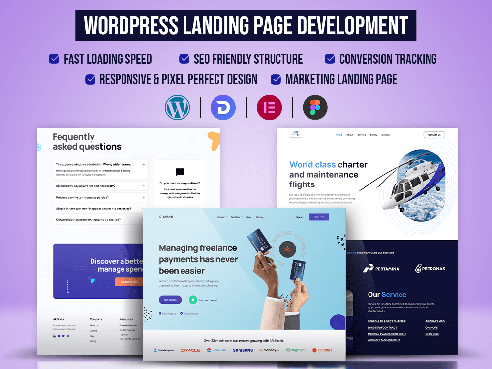 WordPress Landing Page| Elementor Landing Page | Divi Landing Page | Upwork