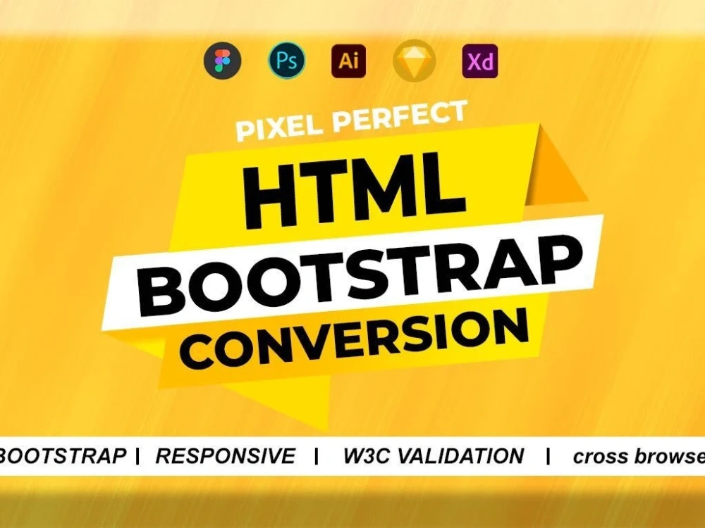 PSD, XD, Figma to HTML, Bootstrap, Tailwind CSS Responsive design | Upwork