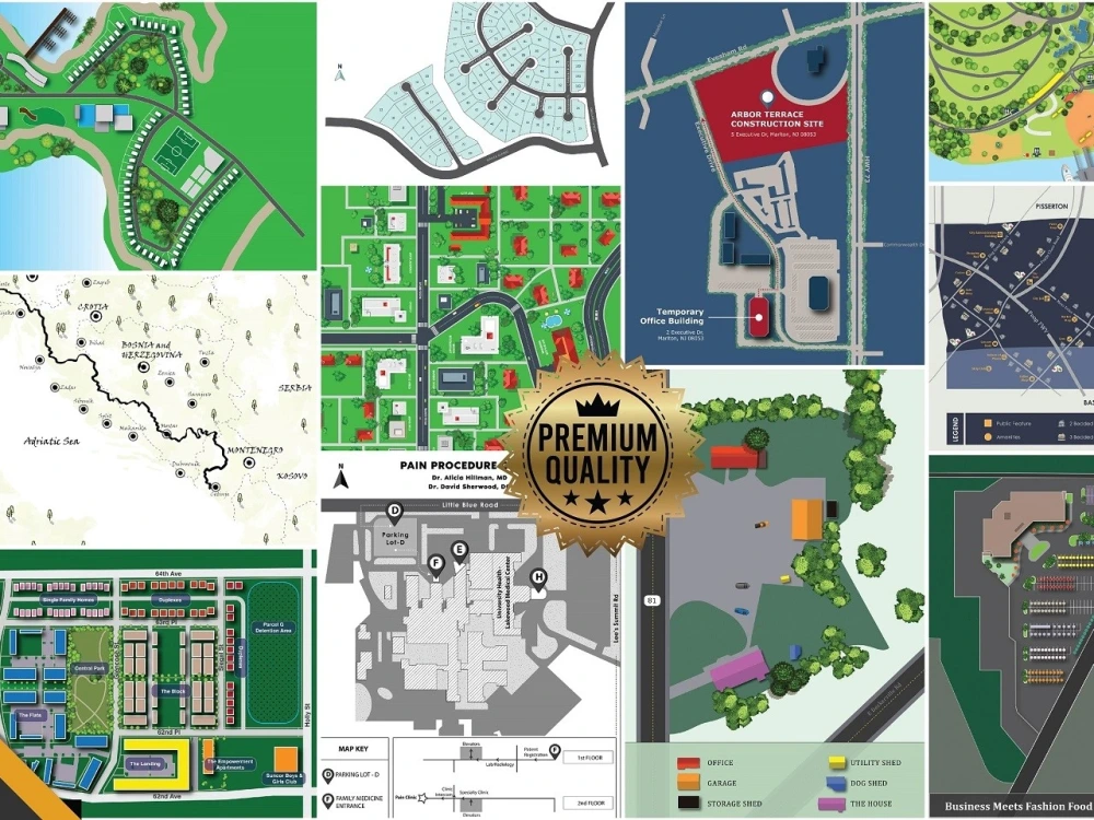 A professionally designed custom vector map | Upwork