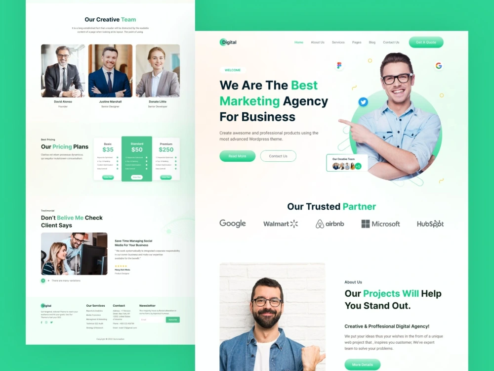 Modern and professional clean website UI & landing page UI UX design ...