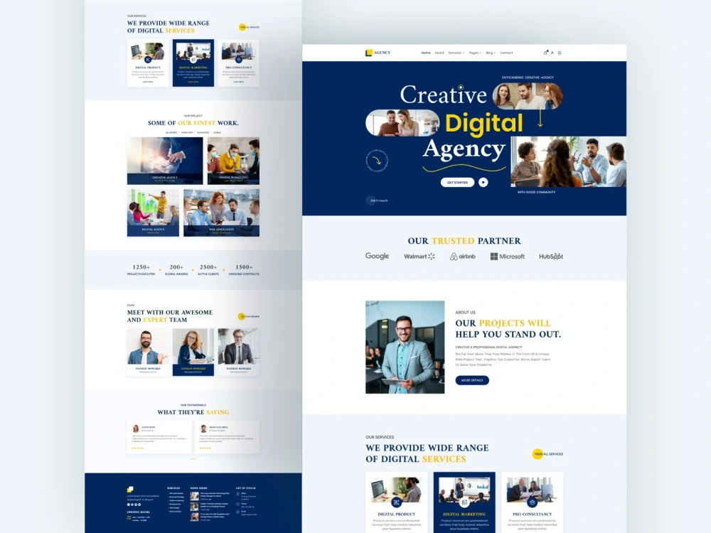 Modern and professional clean website UI & landing page UI UX design ...
