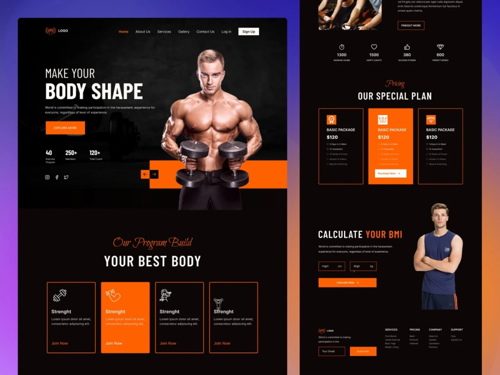 Modern and professional clean website UI & landing page UI UX design ...