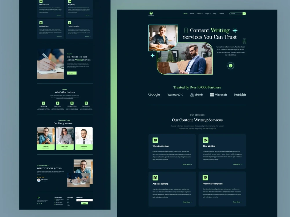 Modern and professional clean website UI & landing page UI UX design ...
