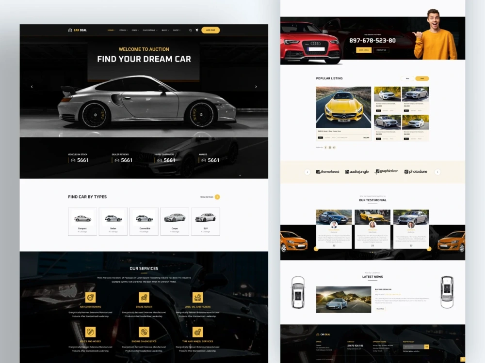 Modern and professional clean website UI & landing page UI UX design ...