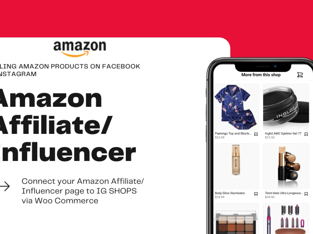 Your amazon affiliate influencer page connected to meta shops | Upwork