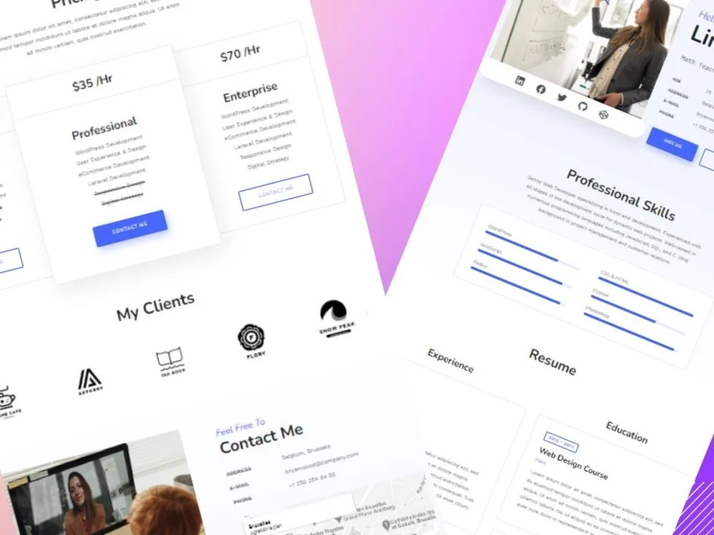 A responsive resume, portfolio, cv website | Upwork