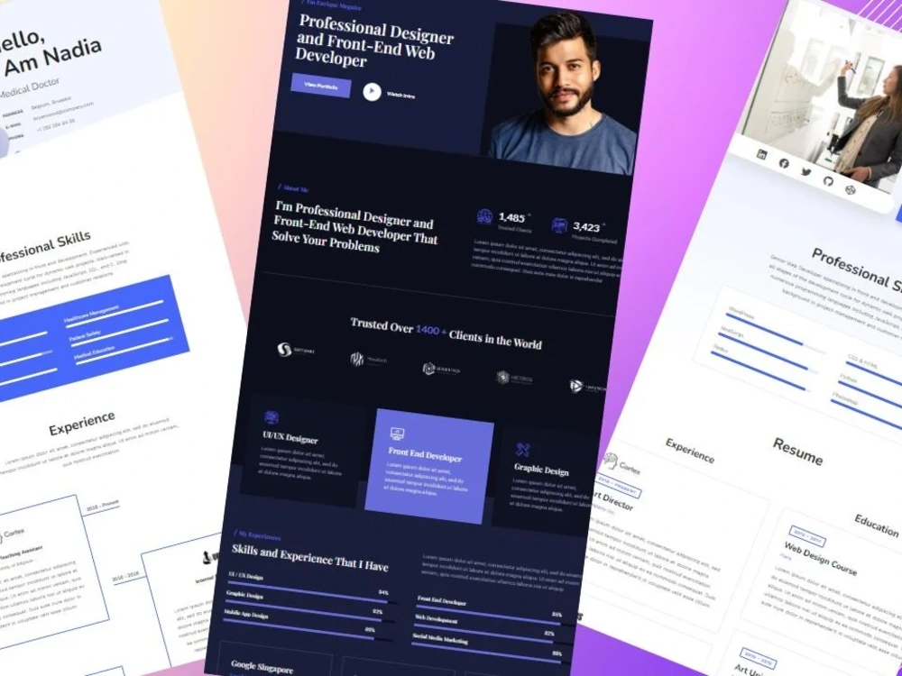 A responsive resume, portfolio, cv website | Upwork