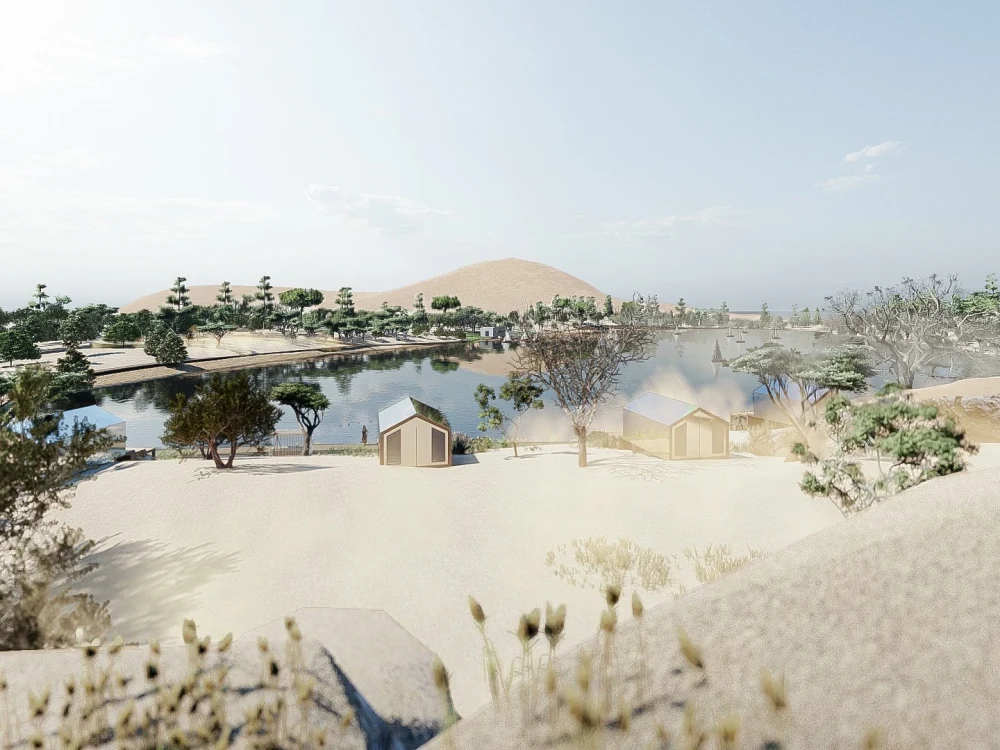 Resort site mapping, master plan, concept, exterior render and ...