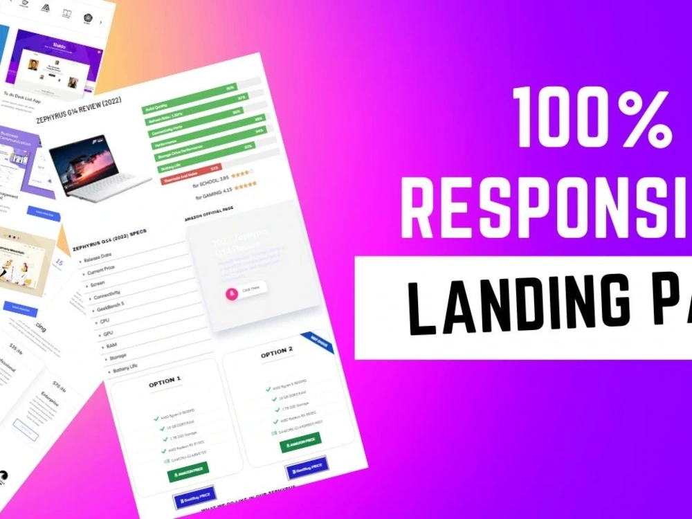 Website Landing Page, Landing Pages Designer, One Page Website in ...