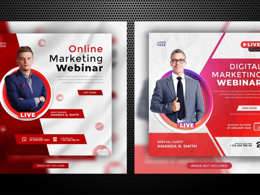 Amazing webinar, live conference, social post, flyer, banners | Upwork
