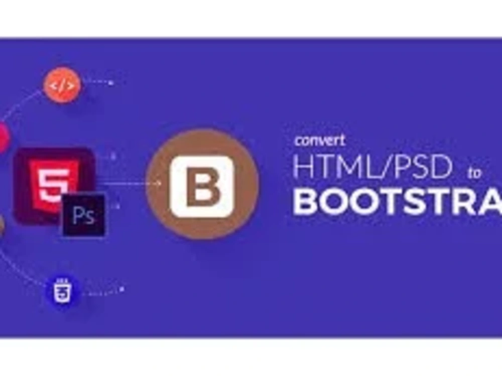 Your design converted to html css bootstrap. | Upwork