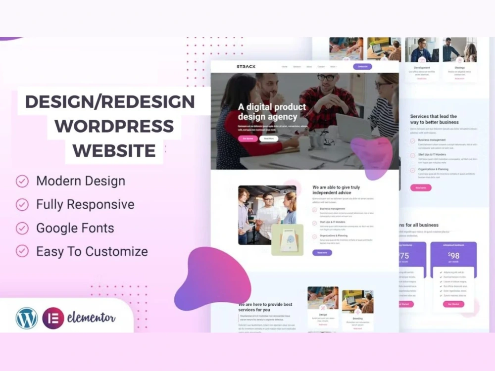 Responsive wordpress website or redesign website by elementor pro | Upwork