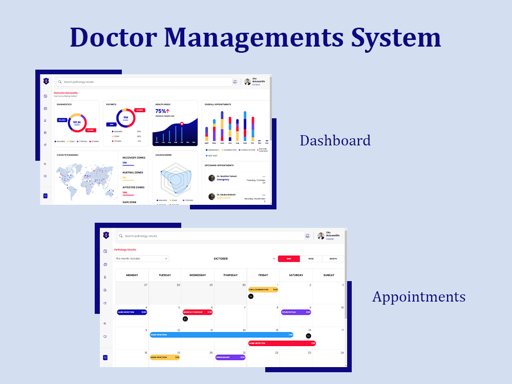 A fantastic health dashboard design for healthcare website | Upwork