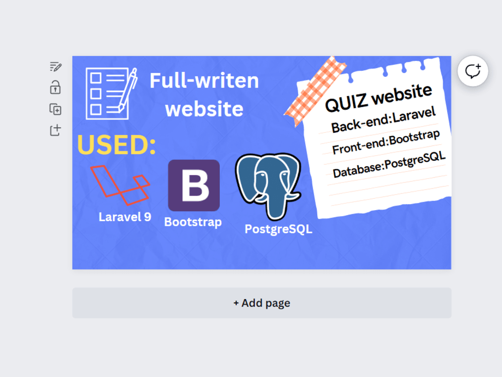 Quiz (exam) project written Laravel framework (PHP) , PostgreSQL and more. | Upwork