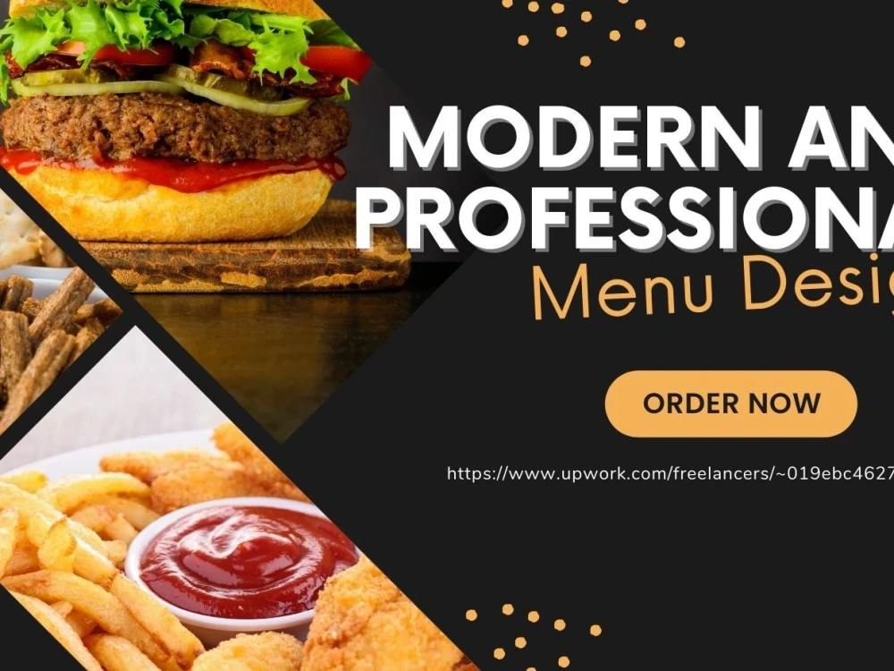 A professional, modern print and digital food menu design. | Upwork