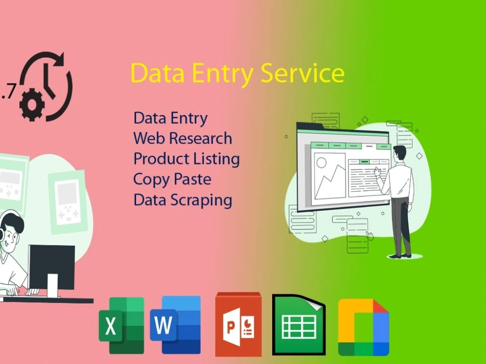 Data entry, web research, typing, copy paste, web scraping or data mining | Upwork