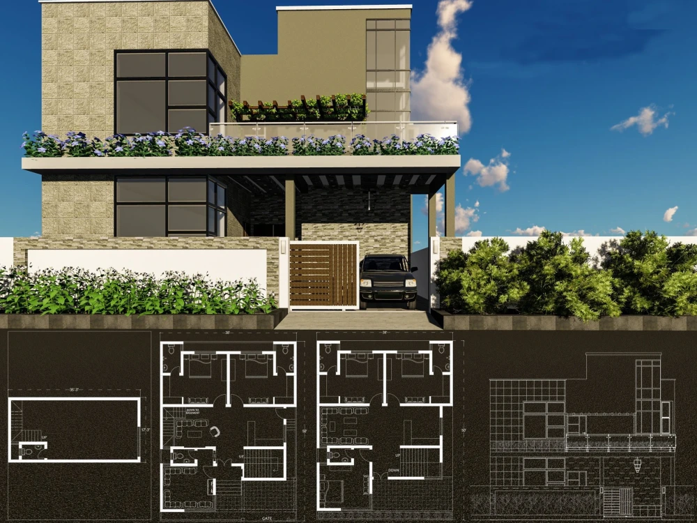 3D model & photo-realistic renders of your architectural 2D floor plans ...