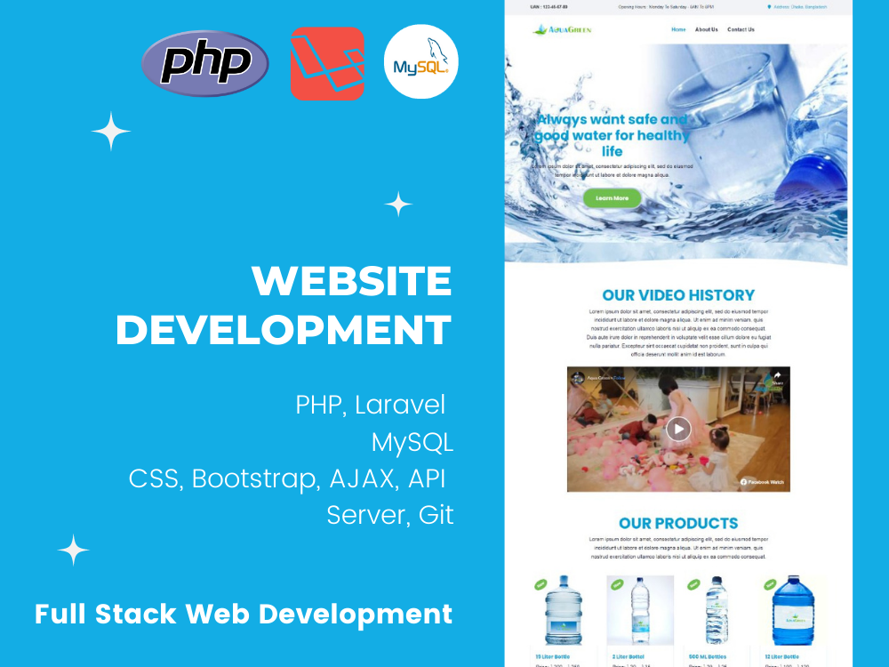 Php Laravel Website Technology Php Laravel Mysql Css Bootstrap Ajax